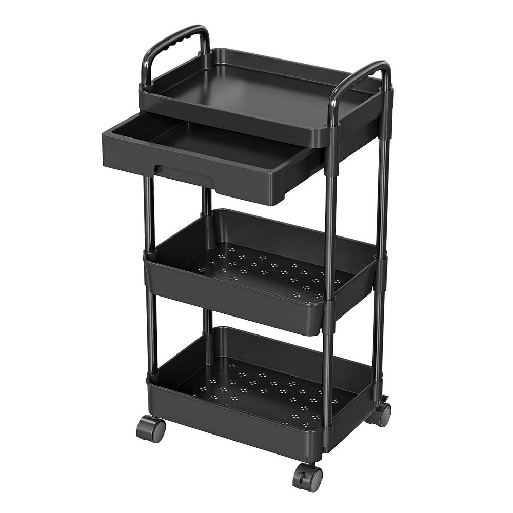 Rolling Utility Cart With Lockable Wheels And 360 Degree Rotatable ...