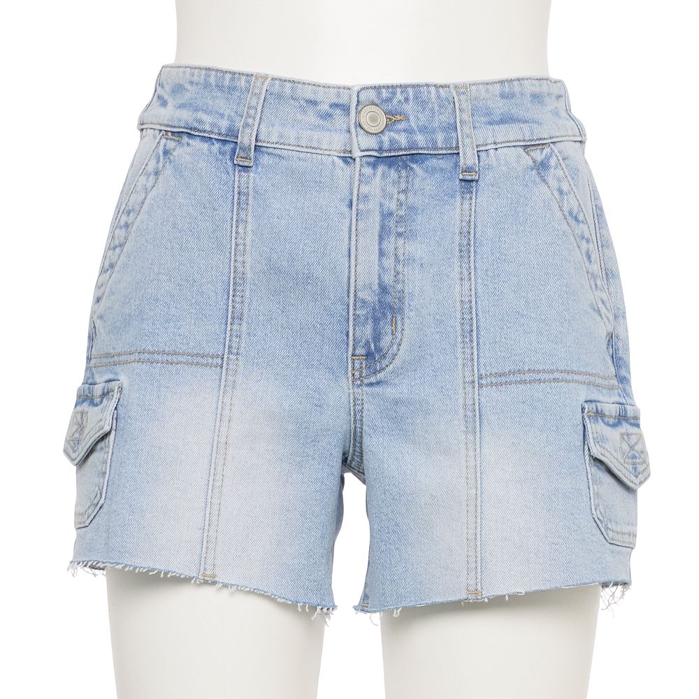 Juniors' SO® High-Rise Midi Utility Shorts