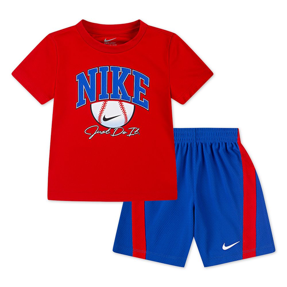 Toddler Boys Nike Dri-FIT Baseball T-shirt & Shorts 2-Piece Set