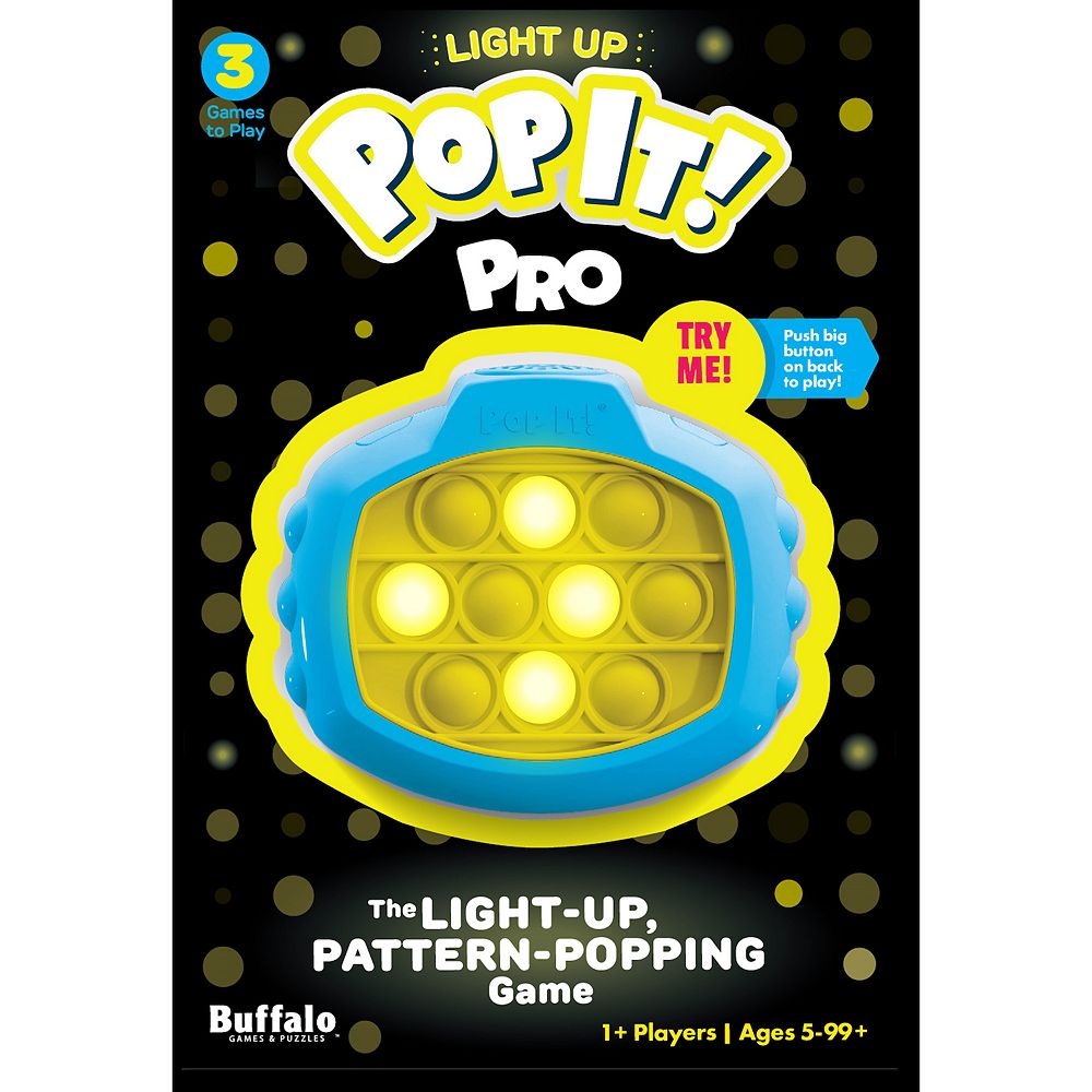Buffalo Games Pop It! Pro Light-Up Pattern Popping Game