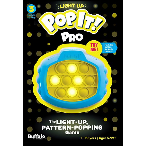 Buffalo Games Pop It! Pro Light-Up Pattern Popping Game