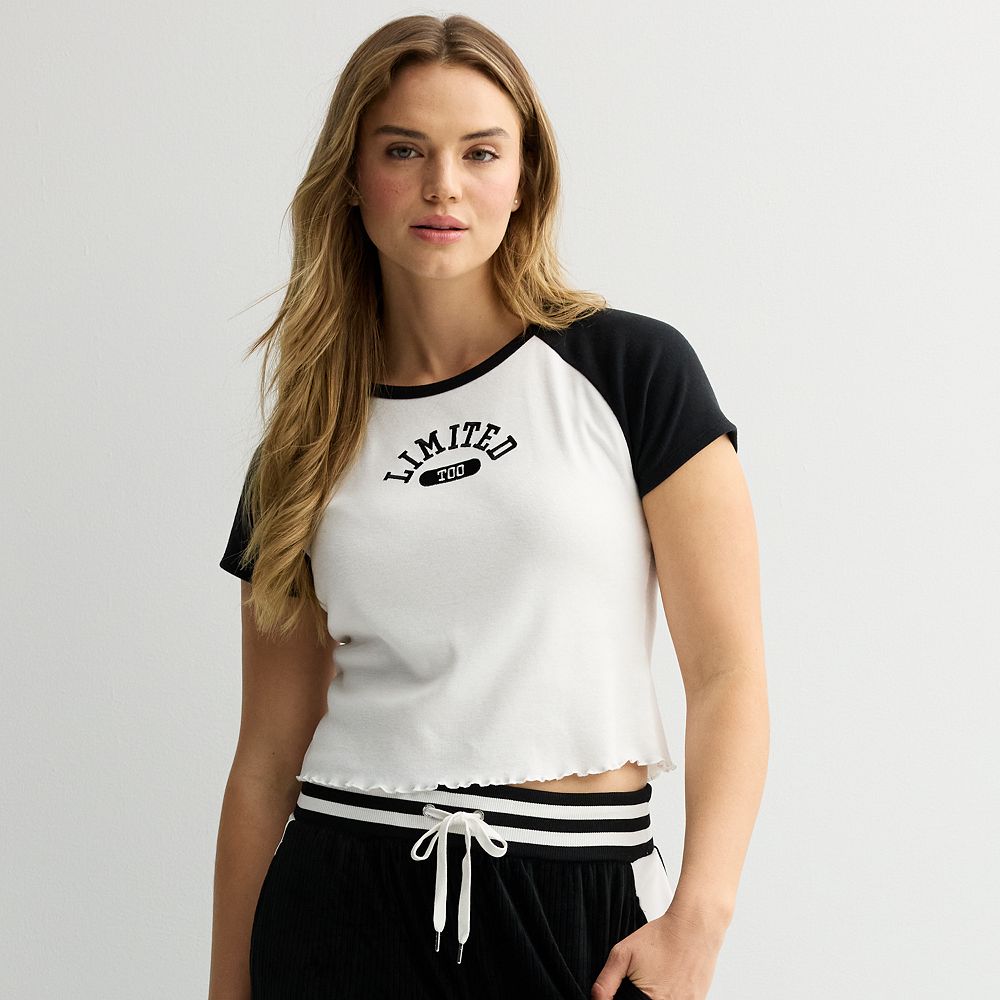 Women's Limited Too Graphic Ringer Tee with Scrunchie