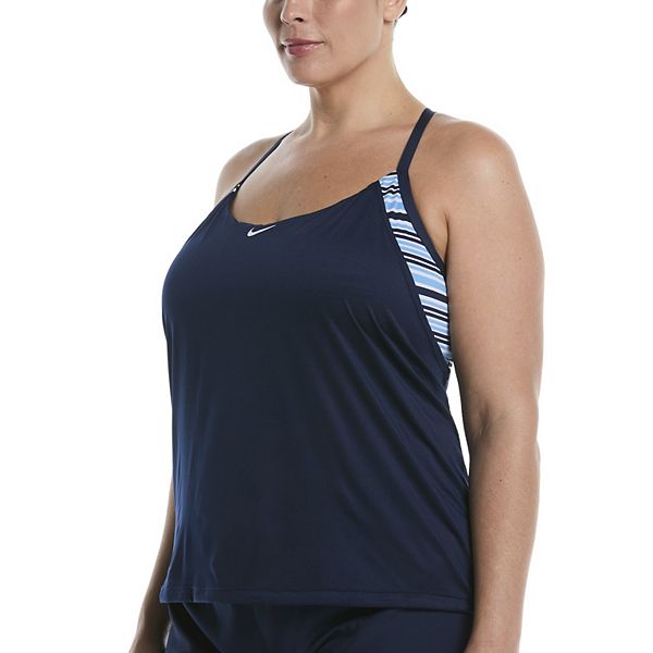 Plus Size Nike Layered Tankini Swim Top