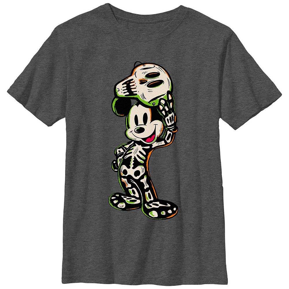Disney's Hundred Mickey Mouse Skeleton Costume Boys 8-20 Graphic Tee
