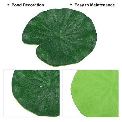 1pcs Garden Ponds Pool Decoration Artificial Lotus Leaves Green 3.9"