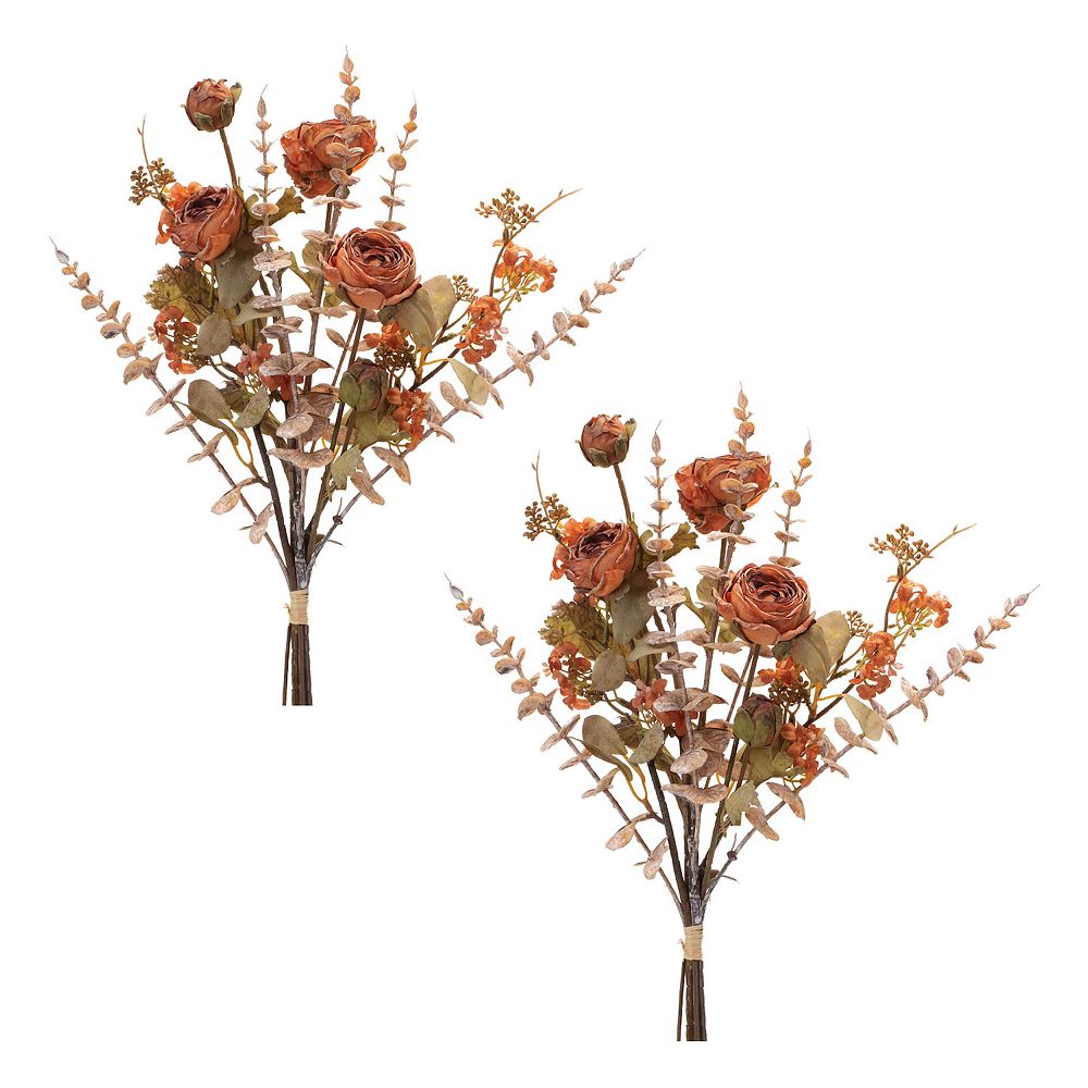 Melrose 2-pc. Artificial Harvest Rose Stem Bundle Set