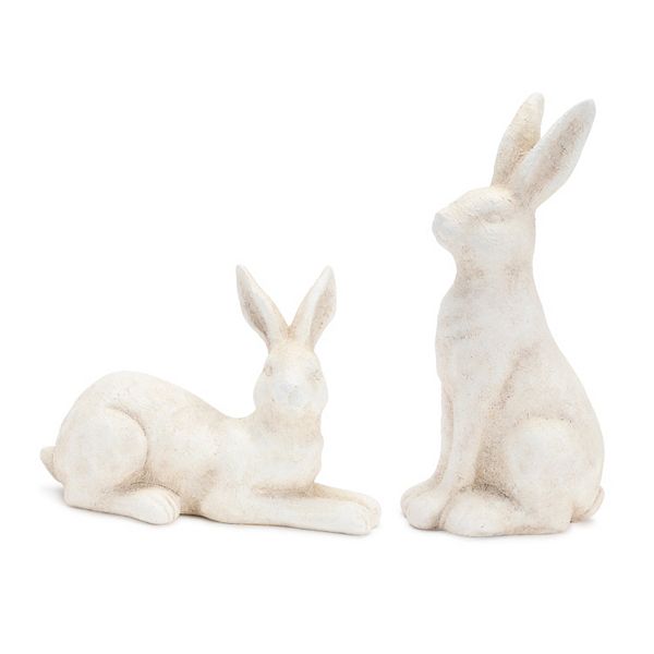 Melrose 2-pc. Ceramic Garden Rabbit Figurine Table Decor Set