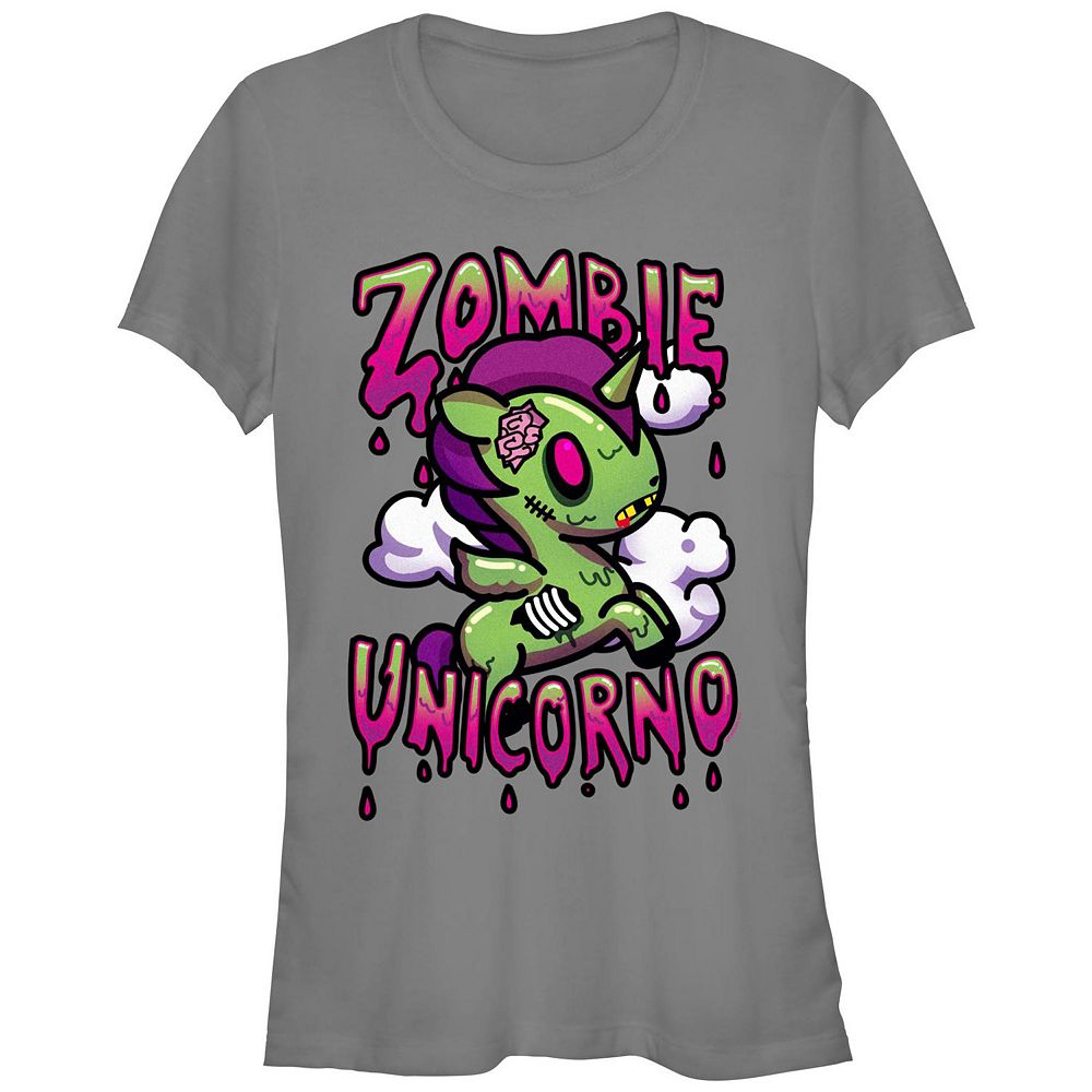 Juniors' Tokidoki Zombie Unicorno Fitted Graphic Tee