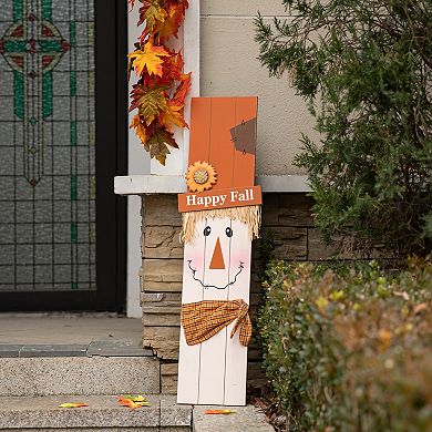Glitzhome 36"h Double Sided Wooden Pumpkin Porch Decor Halloween And Fall