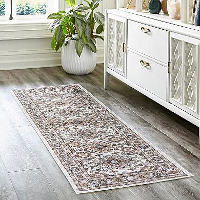 Gertmenian Alor Arcadia Ivory Medallion Runner Rug