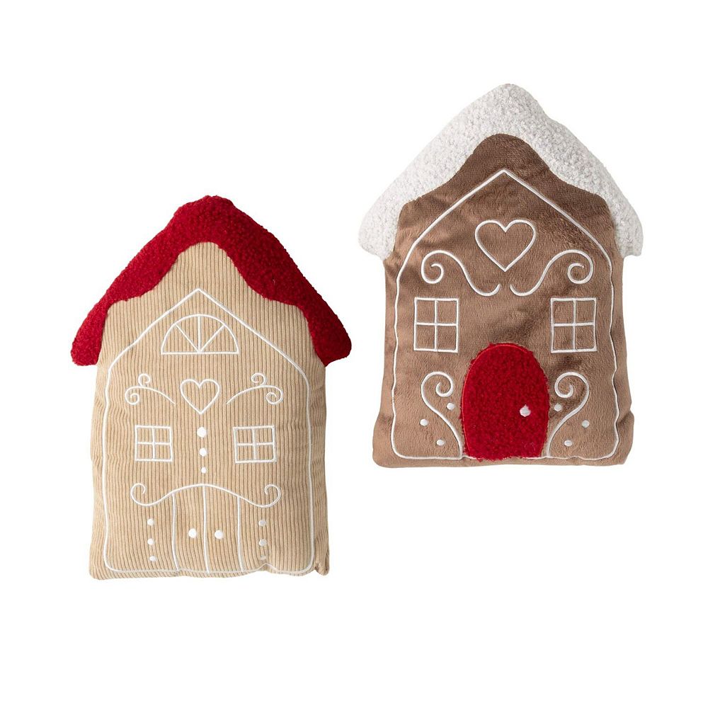 Haven Living 14-in. 2-pc. Christmas Gingerbread House Throw Pillow Set