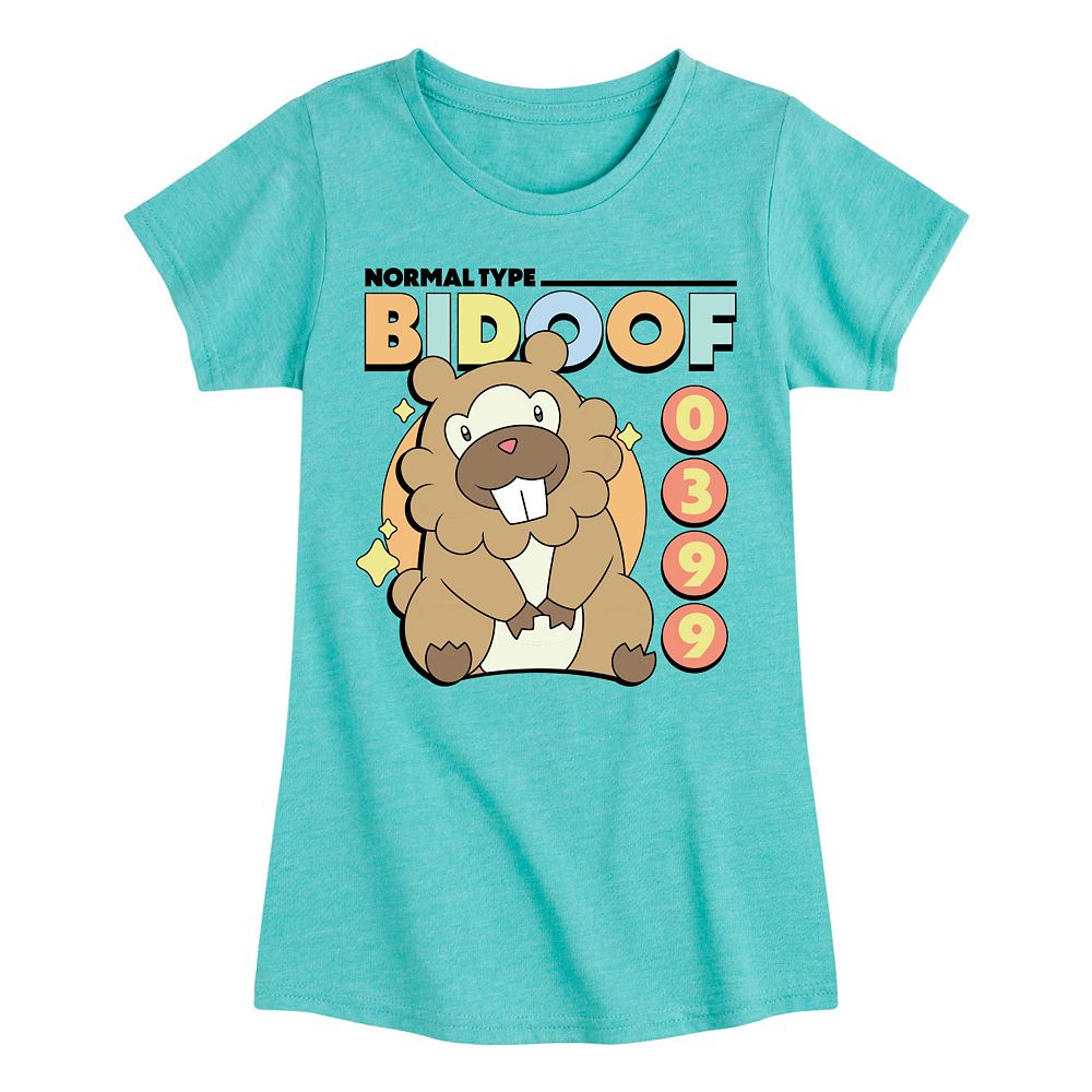Girls 7-16 Pokemon Normal Type Bidoof Tee