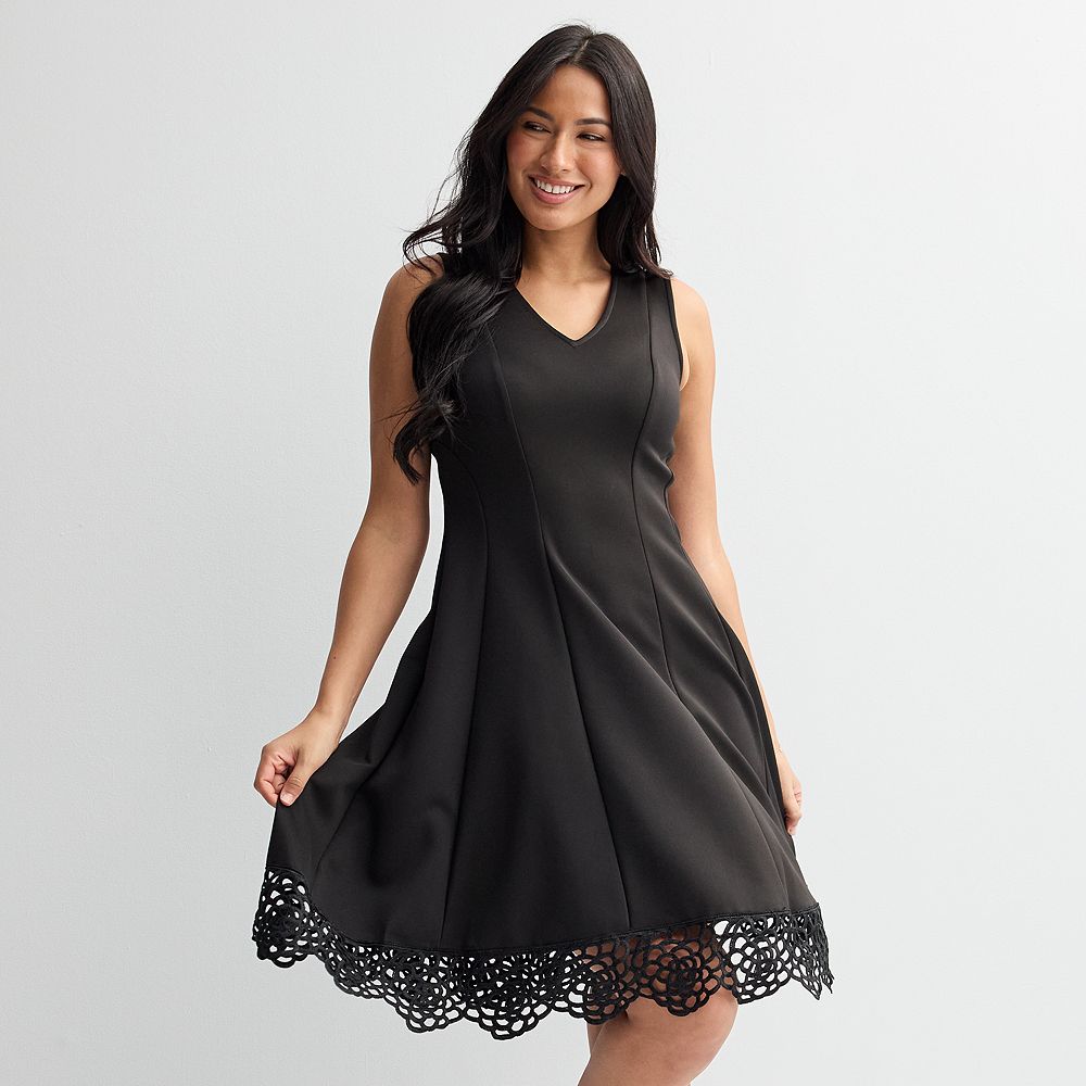 Women's Donna Ricco Sleeveless Fit & Flare Dress
