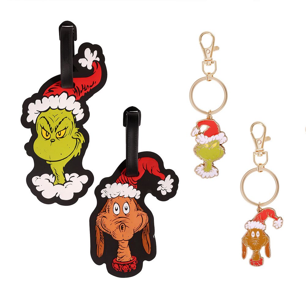 Dr. Seuss Grinch & Max Key Chain & Luggage Tag Set