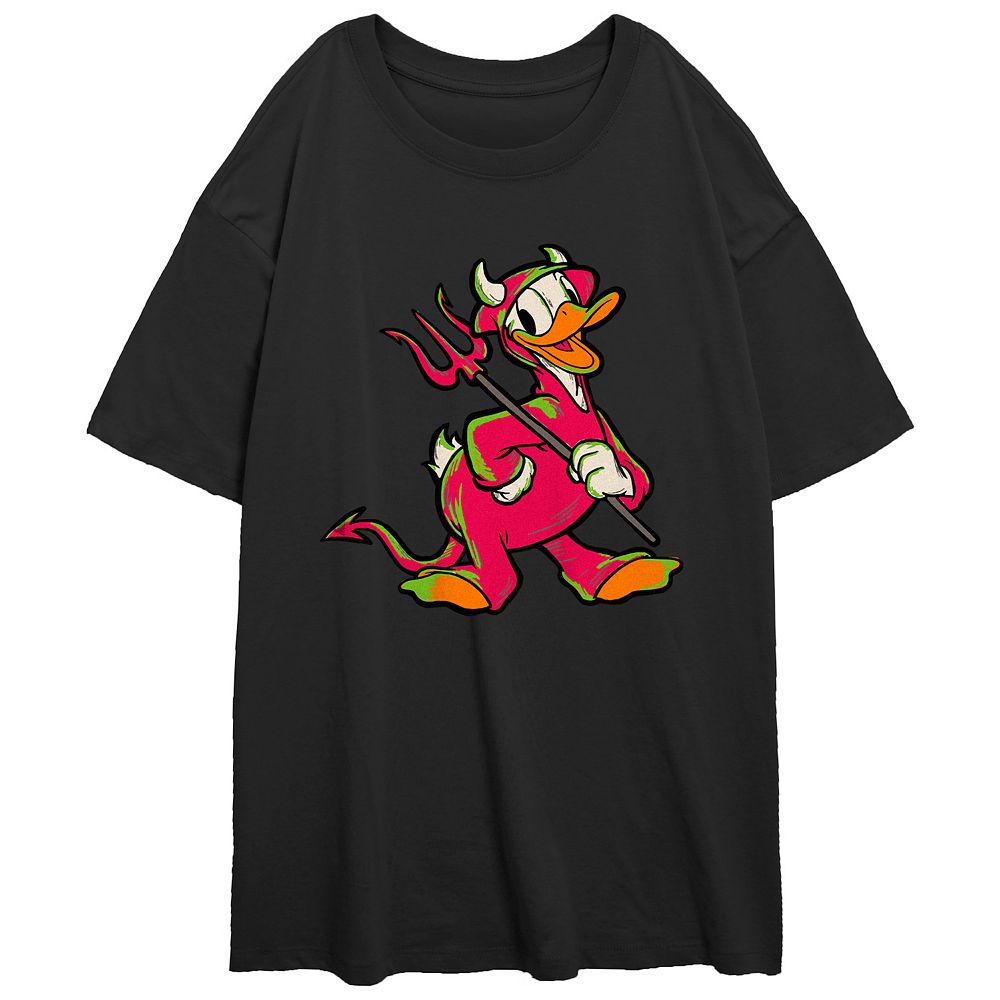 Disney's Donald Duck Devil Juniors' Oversized Graphic Tee