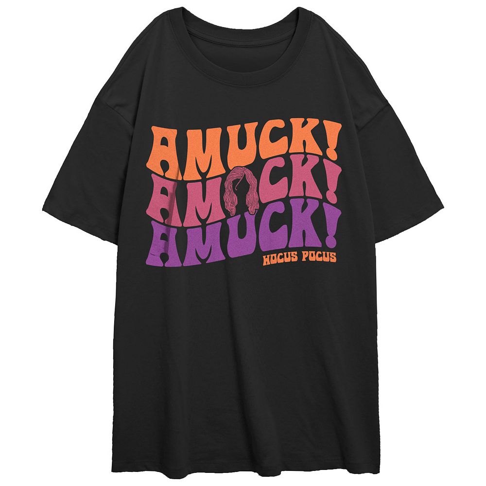 Disney's Hocus Pocus Amuck Amuck Amuck Juniors' Oversized Graphic Tee