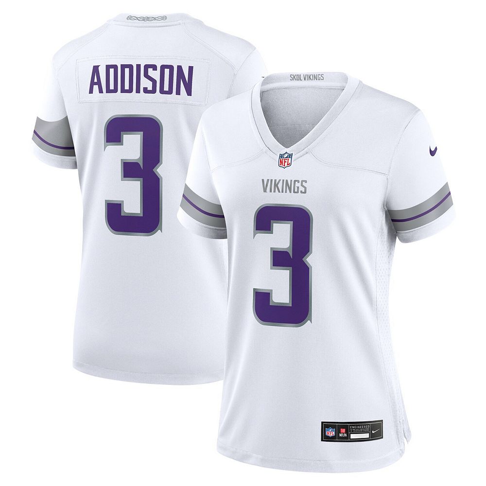 Women's Nike Jordan Addison White Minnesota Vikings Alternate Game ...