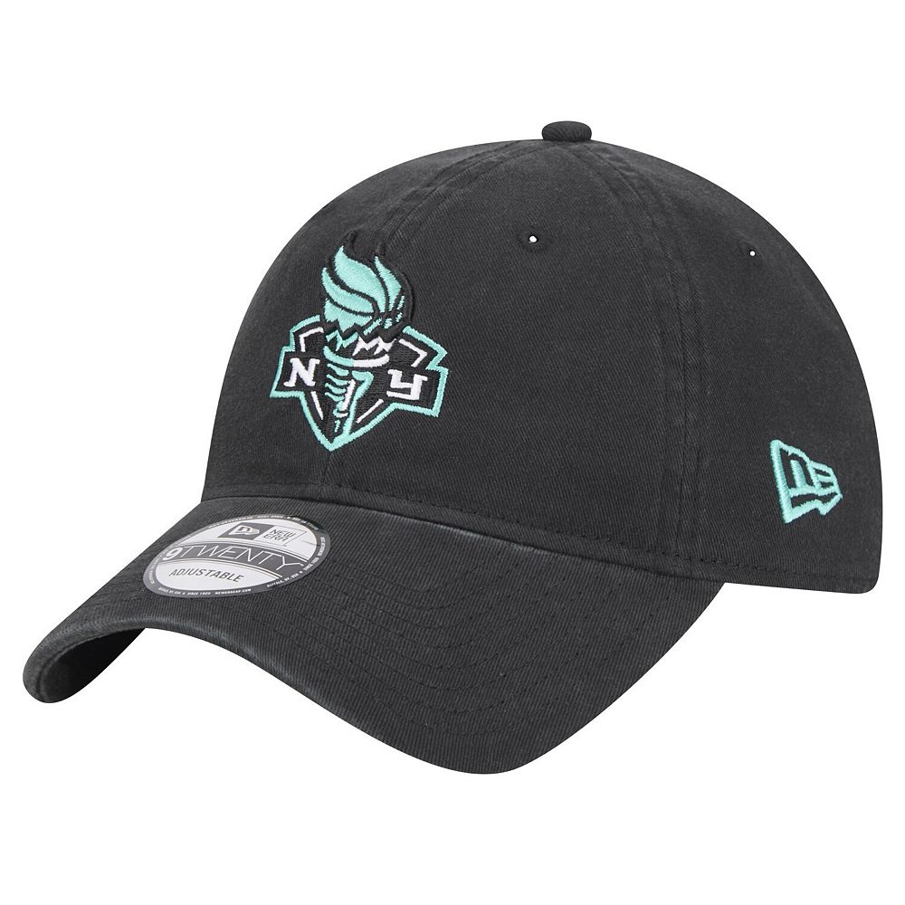 Unisex New Era Black New York Liberty Core Logo 9TWENTY Adjustable Hat