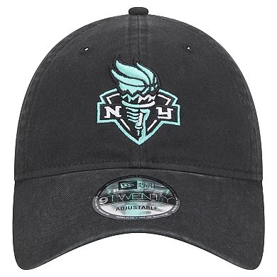 Unisex New Era Black New York Liberty Core Logo 9TWENTY Adjustable Hat
