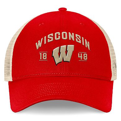 Men's Top of the World Red Wisconsin Badgers Heritage Waylon Trucker ...