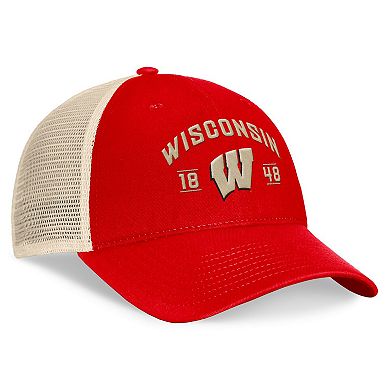 Men's Top of the World Red Wisconsin Badgers Heritage Waylon Trucker ...