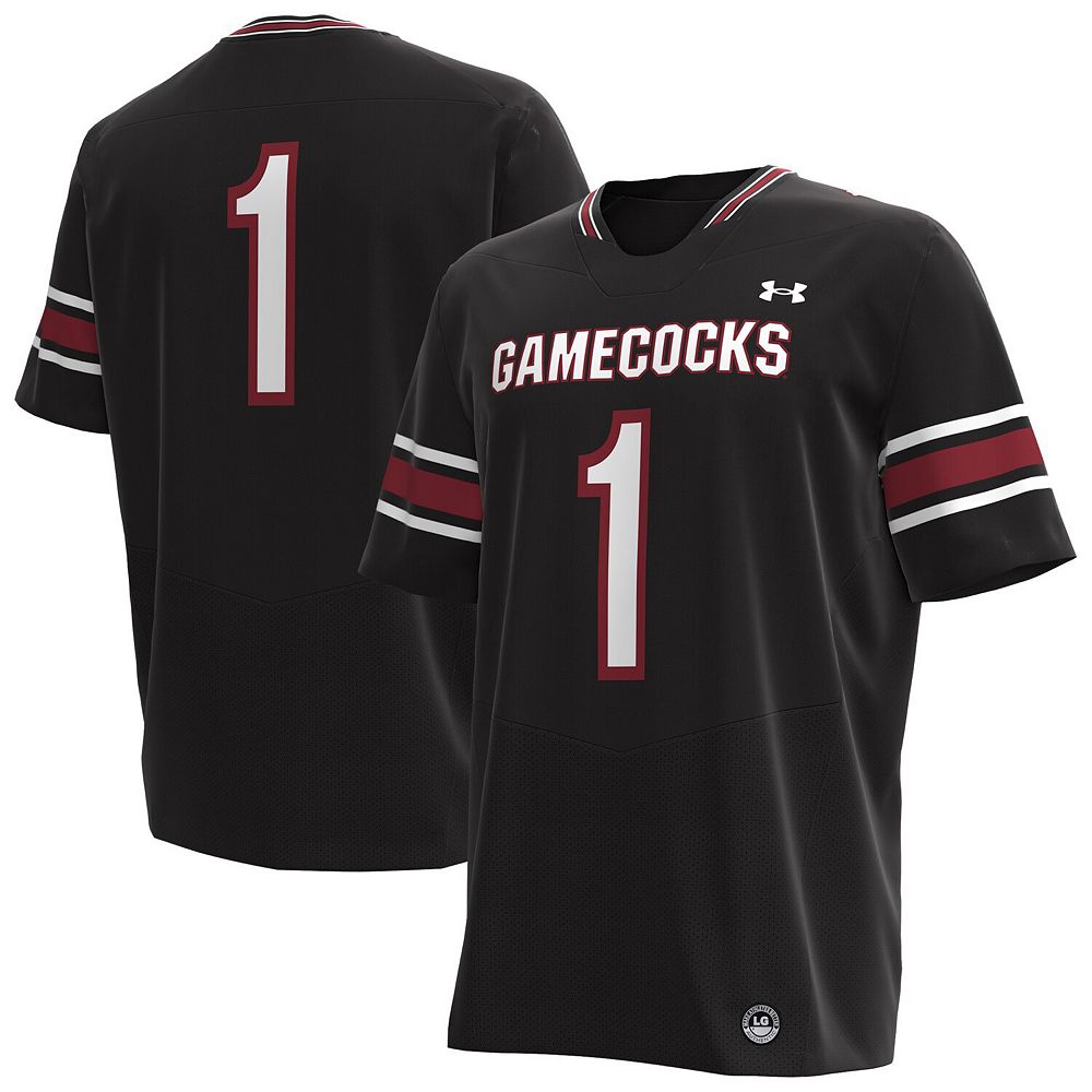Men's Under Armour #1 Black South Carolina Gamecocks Replica Football ...