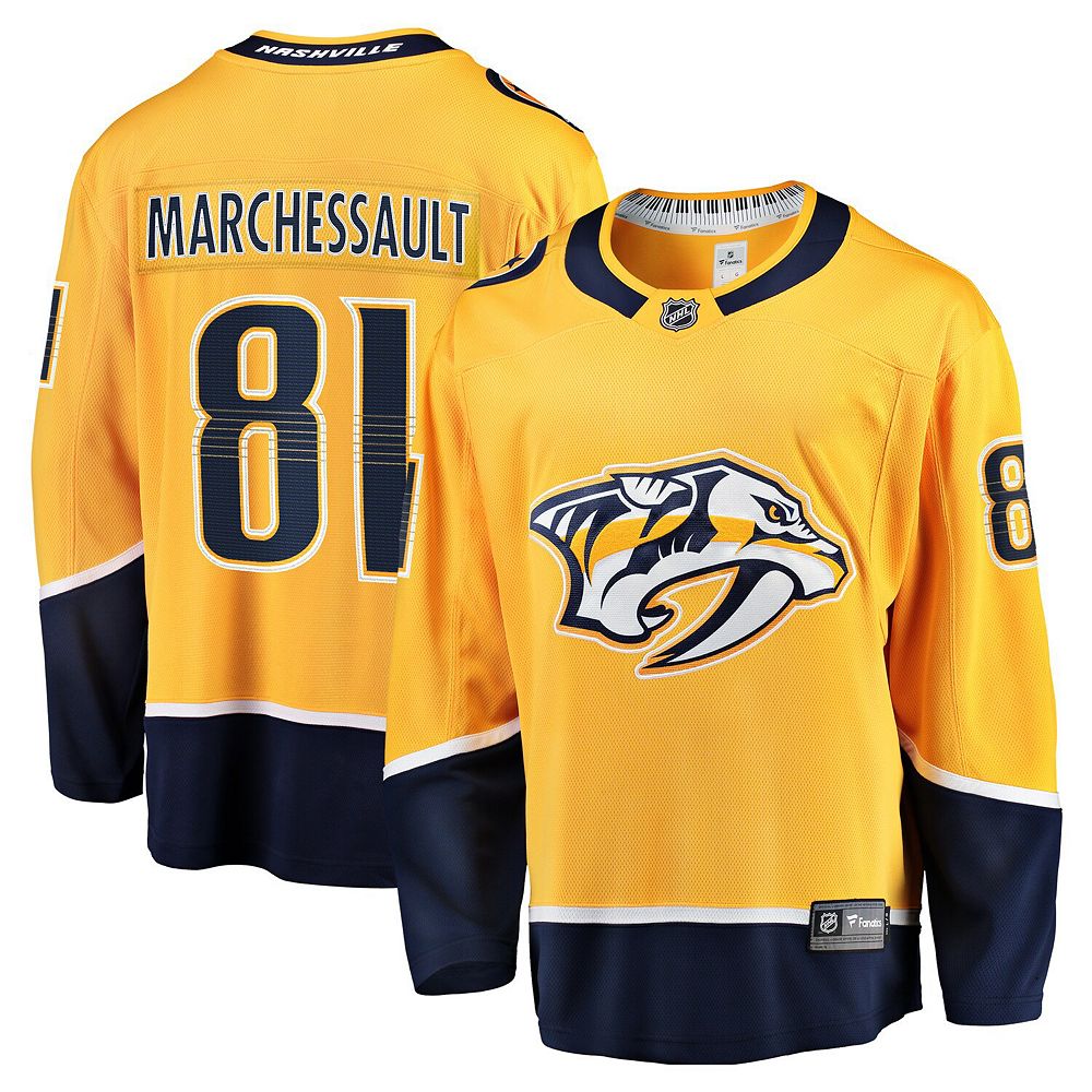 Men's Fanatics Jonathan Marchessault Gold Nashville Predators Home ...