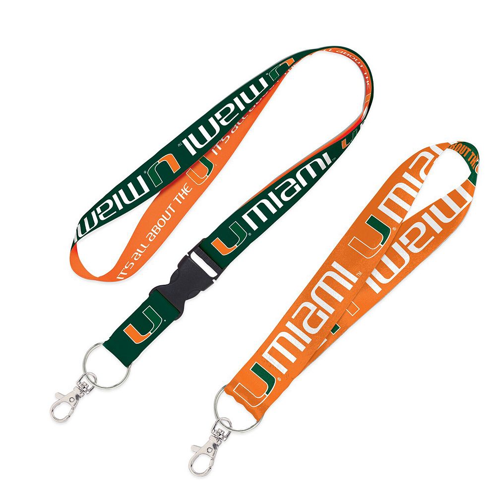 WinCraft Miami Hurricanes 2-Pack Lanyard with Detachable Buckle & Key ...