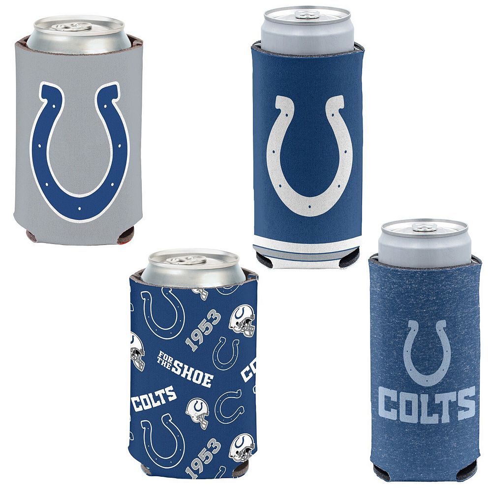 WinCraft Indianapolis Colts 4-Pack 12oz. Can & Slim Can Cooler Set