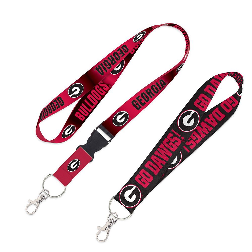 WinCraft Georgia Bulldogs 2-Pack Lanyard with Detachable Buckle & Key ...