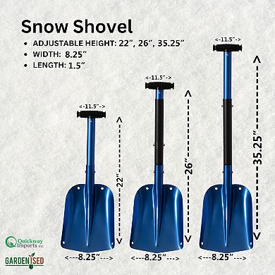 Lightweight Extendable Aluminum Telescoping Compact Utility Snow Shovel
