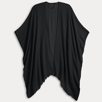 Women's Nine West Box Weave Solid Ruana