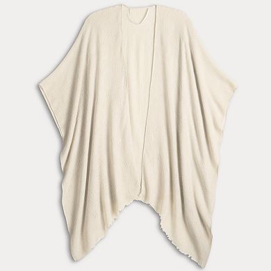 Women's Nine West Box Weave Solid Ruana