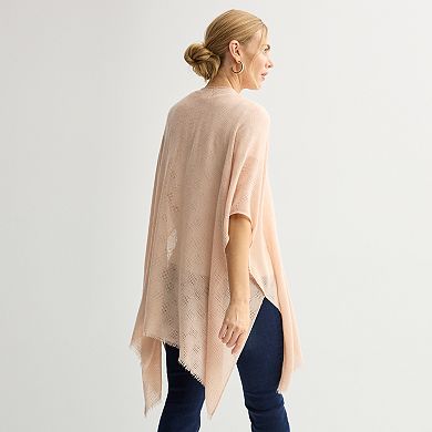 Women's Nine West Box Weave Solid Ruana