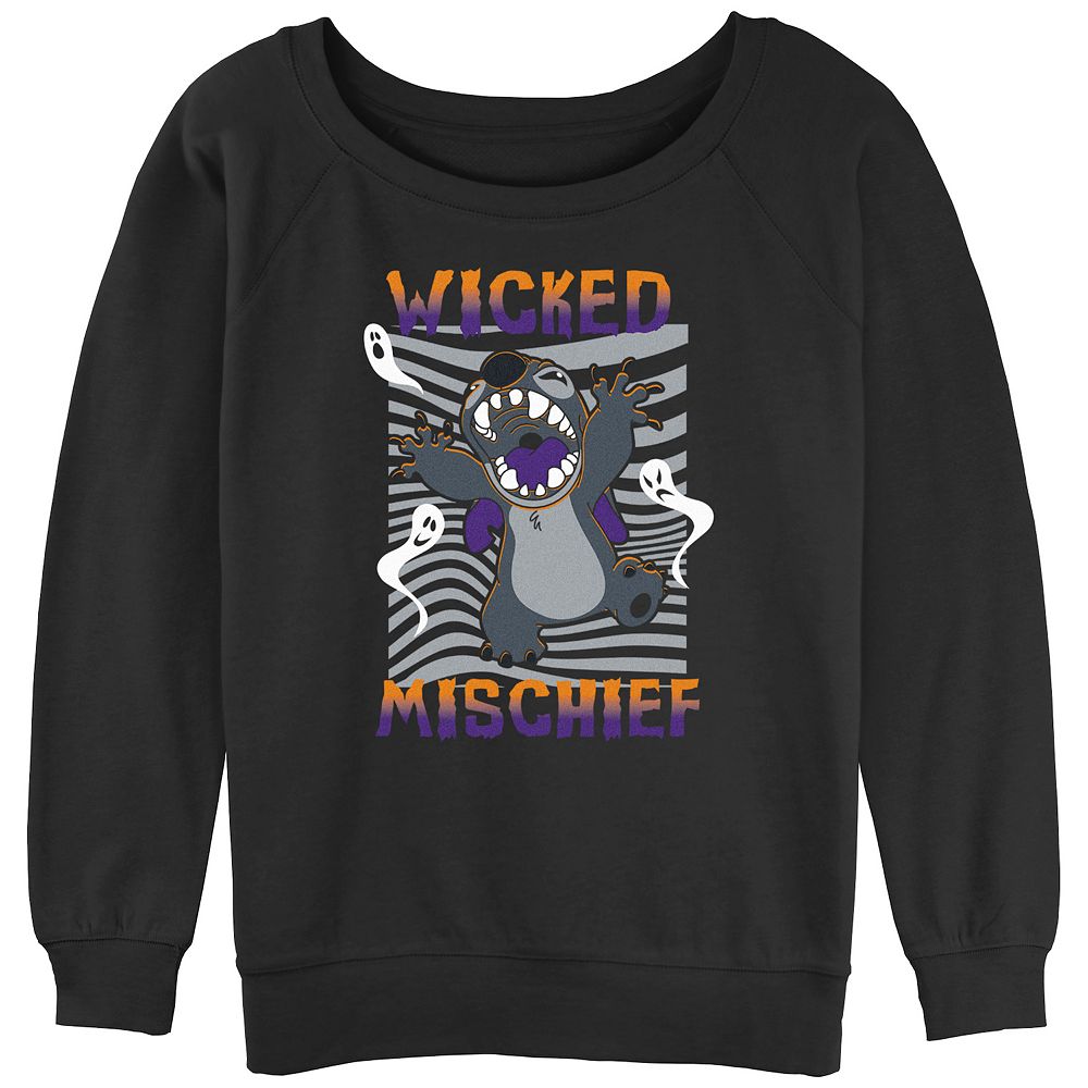 Disney's Lilo & Stitch Wicked Mischief Ghosts Juniors' Graphic Pullover