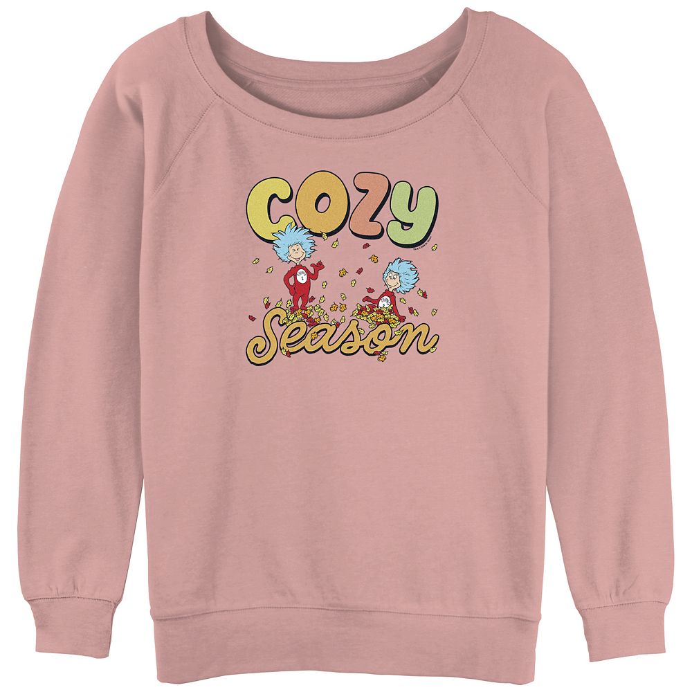 Juniors' Dr. Seuss Thing 1 And Thing 2 Cozy Season Graphic Pullover