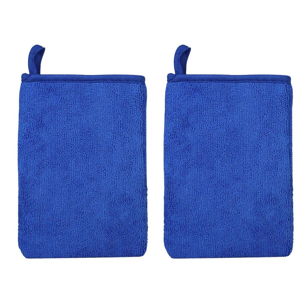 Microfiber Clay Bar Mitt Cleaning Wash Rag 2 Pcs
