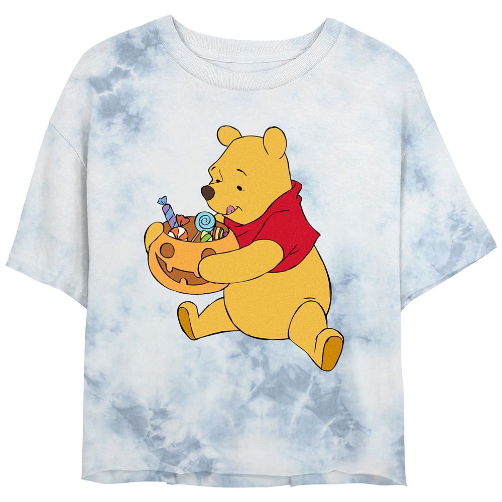 Disney's Winnie The Pooh Candy Eater Juniors' Cropped Graphic Tee