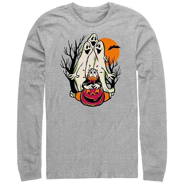 Disney 100 Donald Duck Scared Of Ghosts Men's Graphic Tee