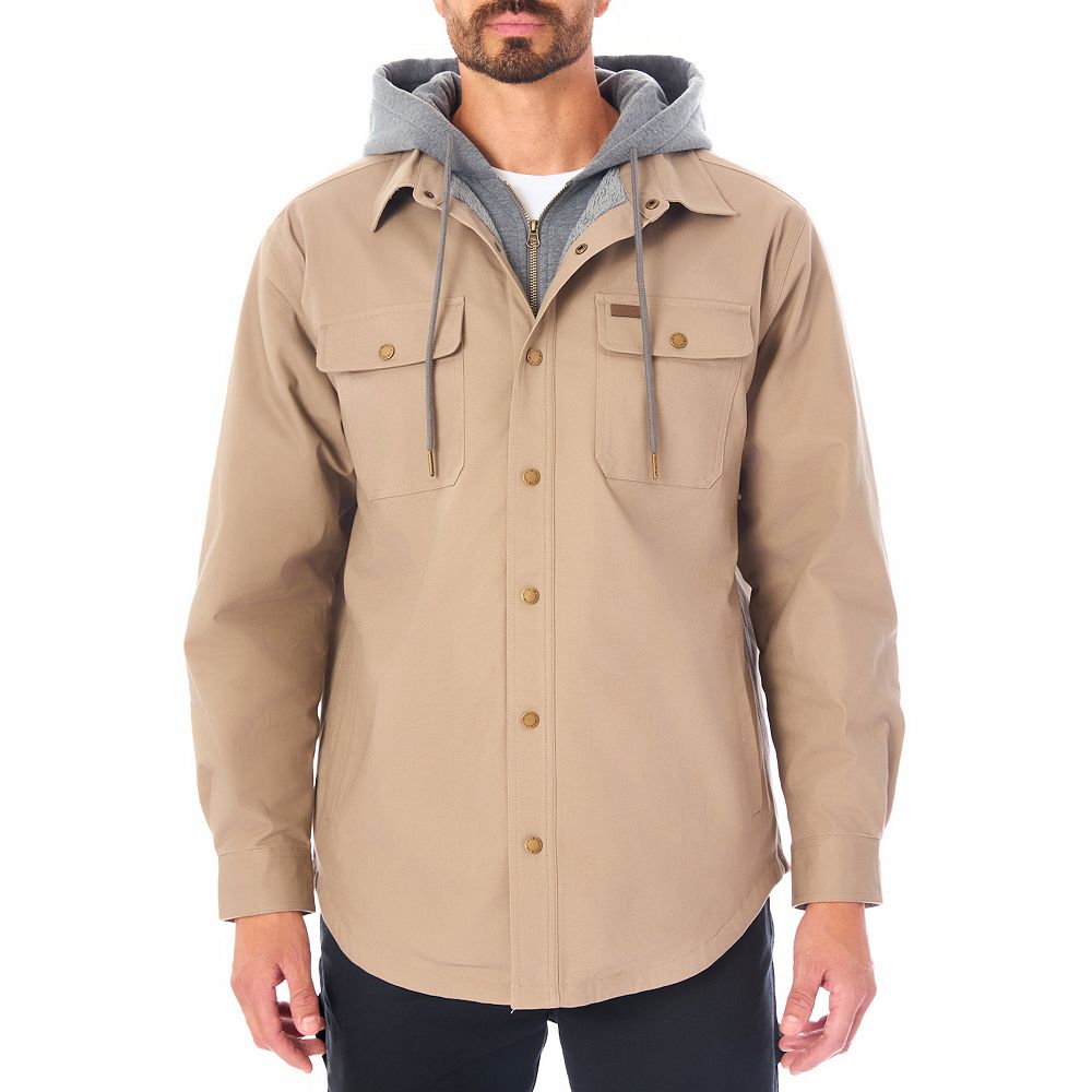 Big & Tall Smith's Workwear 2-in-1 Faux Sherpa Hooded Stretch Canvas ...