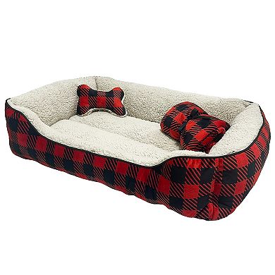 Kenwood Holiday Cuddler Pet Bed Gift Set