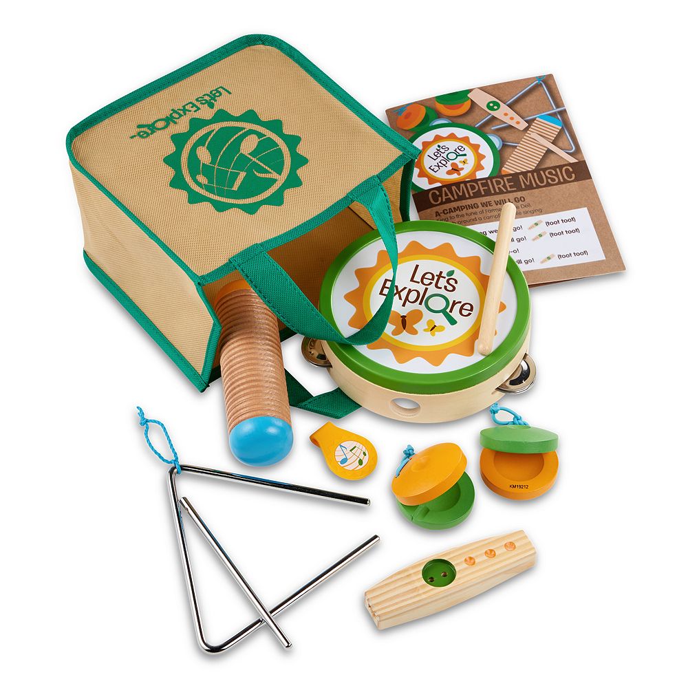 Melissa & Doug Let's Explore Camp Music 10-Piece Wooden and Metal ...