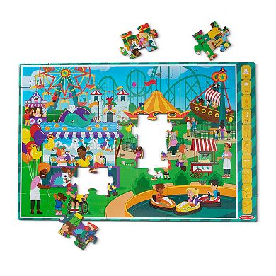 Melissa & Doug Fun at the Fair! 48-Piece Cardboard Jigsaw Search & Find ...