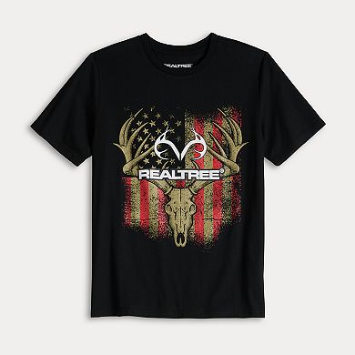 Realtree American Flag Logo Graphic Tee