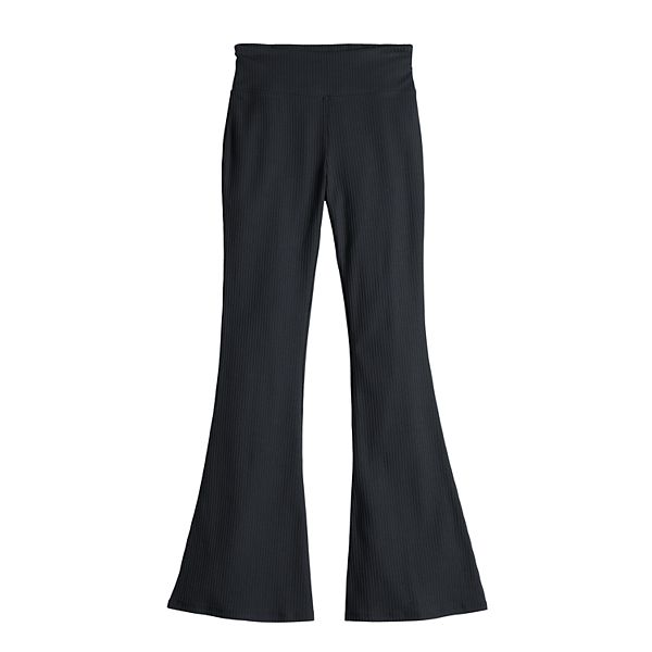Girls 6-20 SO® High Rise Ribbed Flare Leggings in Regular & Plus Size