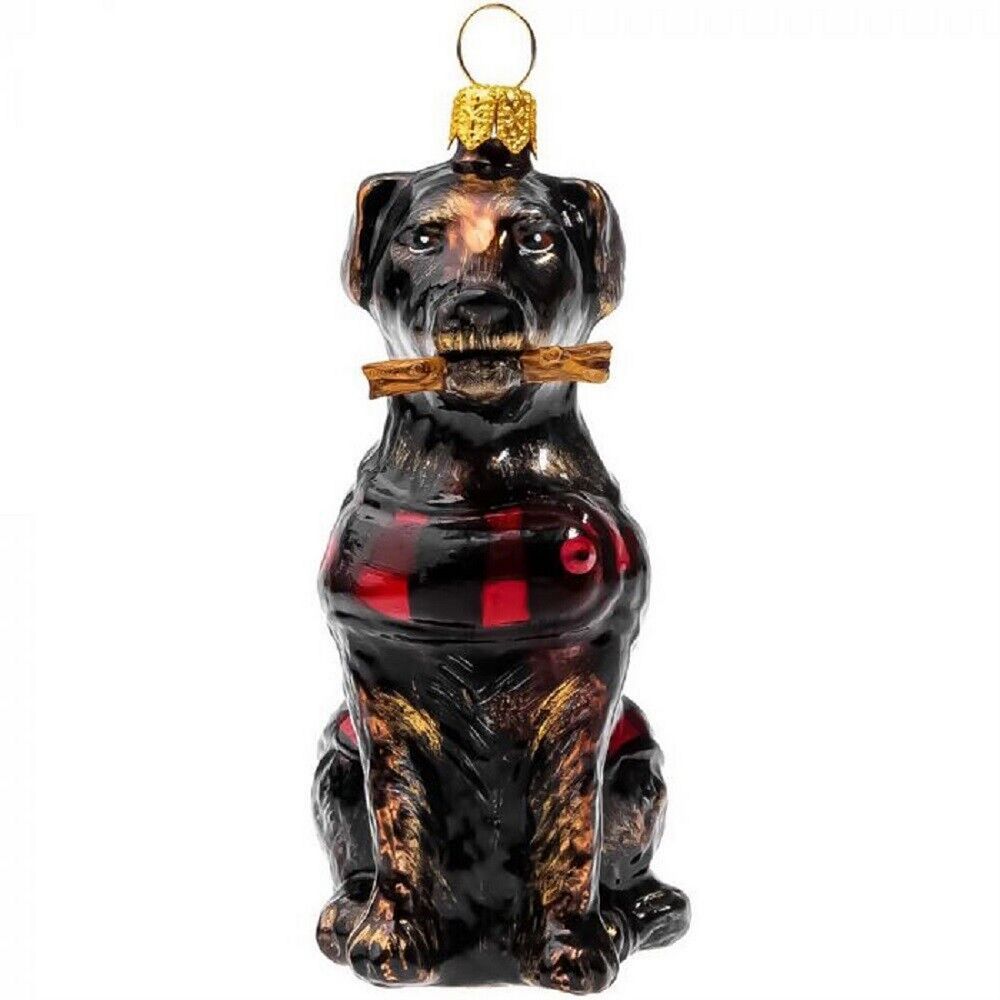 Joy To The World Chocolate Labrador Retriever In Buffalo Check Coat ...