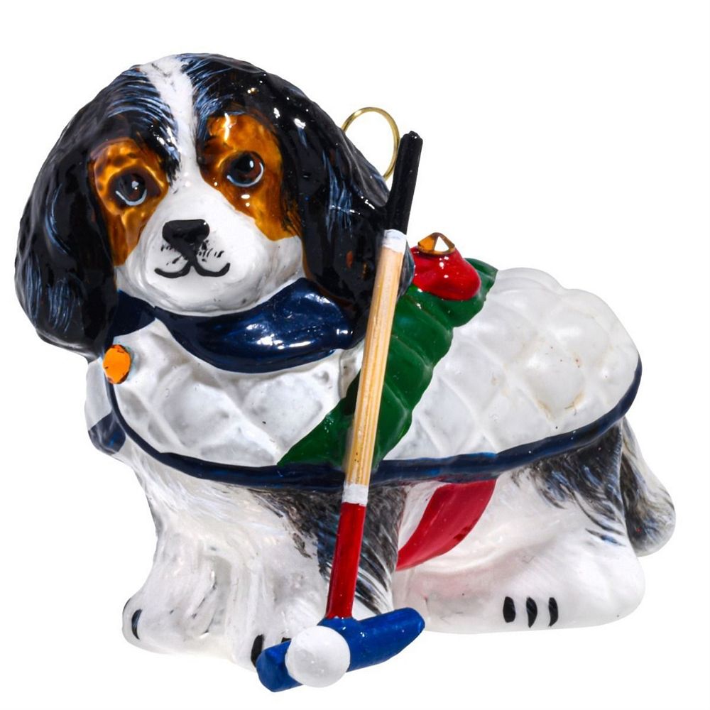 Joy To The World Tri Color Cavalier King Charles In Jacket Polo Mallet ...