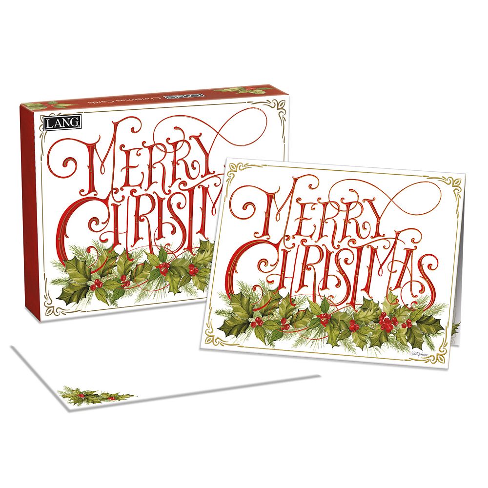 LANG Christmas Holly Boxed Christmas Cards