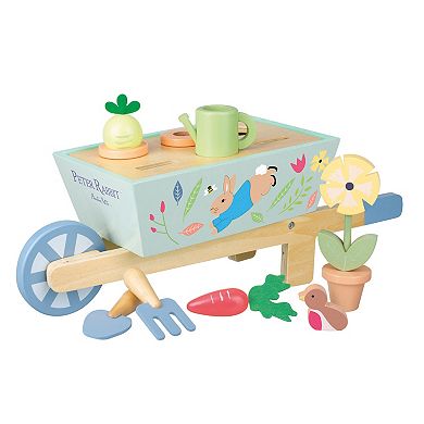 Orange Tree Toys Peter Rabbit Wooden Wheelbarrow with Vegetable ...
