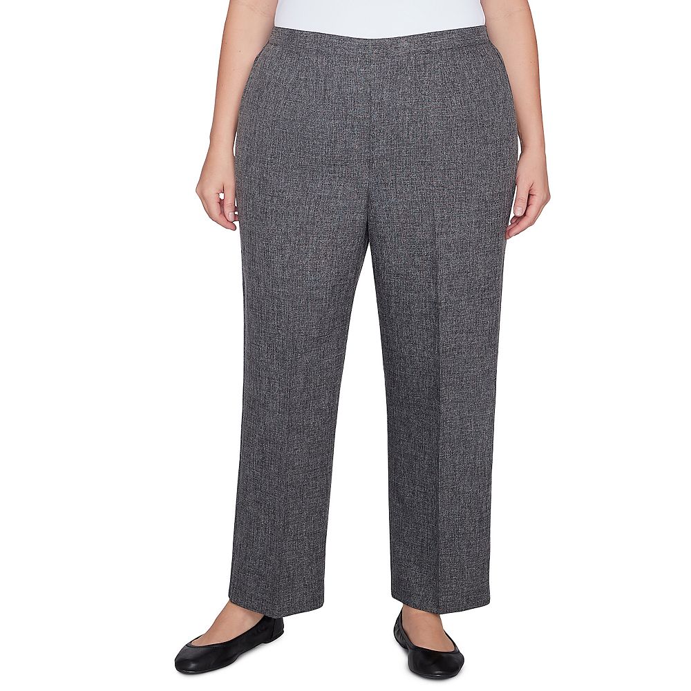 Plus Size Alfred Dunner Comfort Elastic Back Medium Length Pants